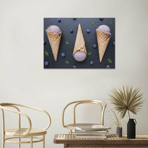 Картина/Картина на холсте для интерьера/Картина на стену/Картина для кухни/ - мороженое 7 20х30
