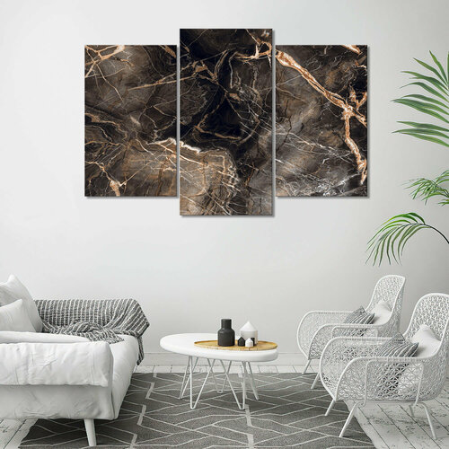 Модульная картина/Модульная картина на холсте/Модульная картина в подарок/коричневый мрамор (2)-brown marble (2) 120х80
