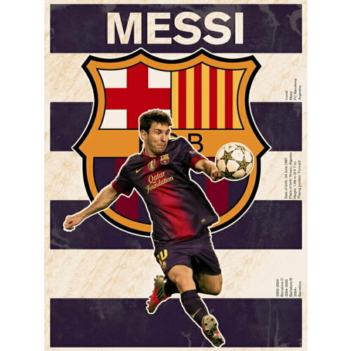 Плакат, постер на бумаге Lionel Messi/Лионель Месси/спорт. Размер 21 х 30 см