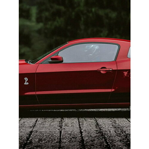 Плакат, постер на бумаге Ford Mustang (Модульные постеры)-2/Форд Мустанг/искусство/арт/абстракция/творчество. Размер 21 х 30 см