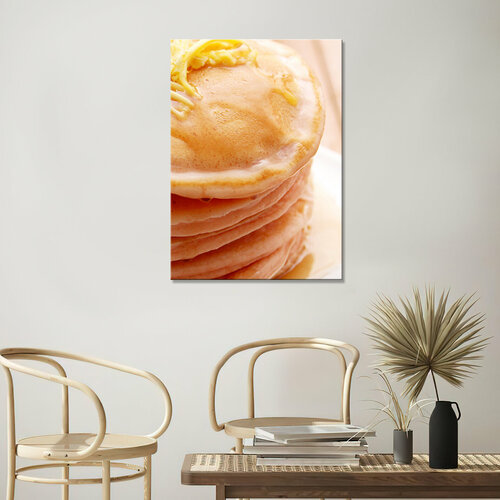 Картина/Картина на холсте для интерьера/Картина на стену/Картина для кухни/ - аппетитные блины 40х60