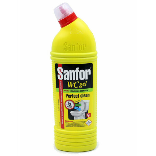 Sanfor Средство для чистки унитаза WC Лимонная свежесть 750мл