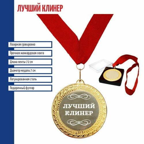 Подарки Сувенирная медаль "Лучший клинер"