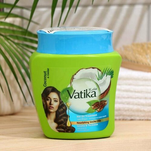 Маска для волос Dabur Vatika Naturals Volume & Thickness Coconut & Castor, 500 мл (комплект из 2 шт)