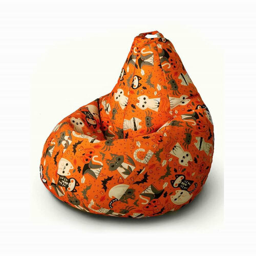 Bean Joy кресло-мешок Груша, размер ХXXL, мебельный хлопок, Хеллоуин Кошки