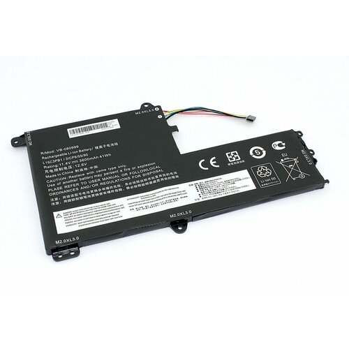 Аккумуляторная батарея для ноутбука Lenovo L15L3PB0 11.4V (3600mAh)