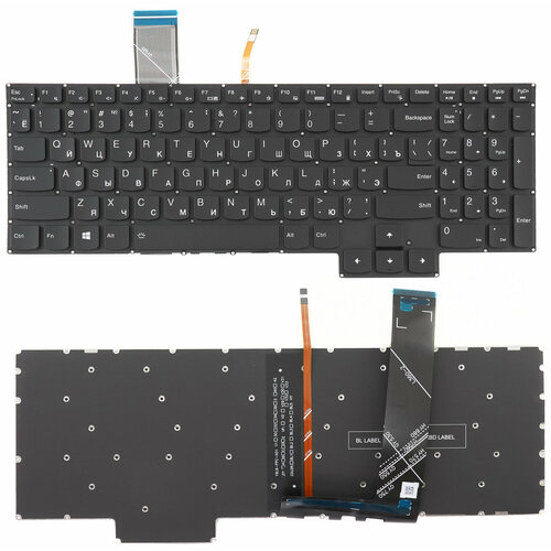 Клавиатура для ноутбука Lenovo Legion Y7000, R7000, Y7000P, R7000P (2020), Y9000K черная с подсветкой