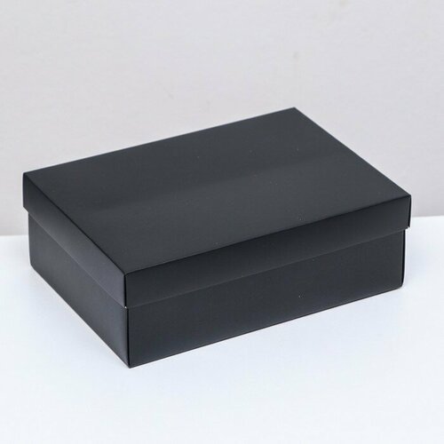 Коробка складная, крышка-дно, чёрная , 24 х 17 х 8 см