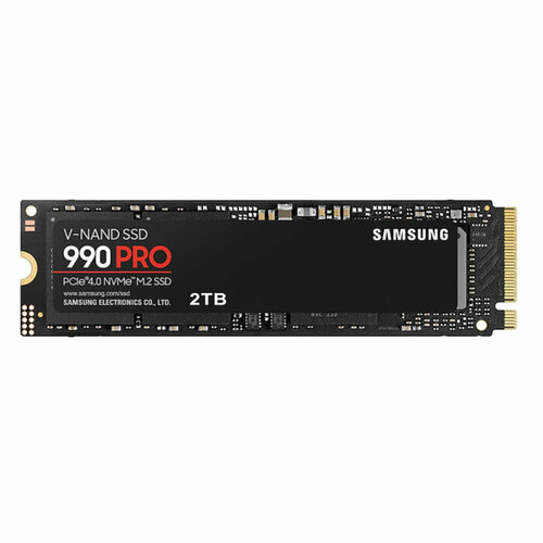 Samsung M.2 2280 2TB Samsung 990 PRO Black Client MZ-V9P2T0B/AM PCIe Gen4x4 with NVMe, 3D TLC, 7450/6900, IOPS 1400K/1550K MZ-V9P2T0B/AM