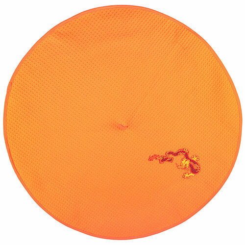 Полотенце круглое вафельное год дракона ,70см, оранжевый, (181607)