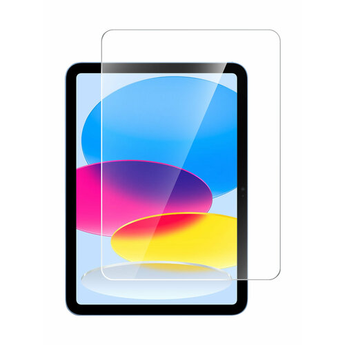 Защитное стекло на Apple iPad 10,9 (2022) (Эпл Айпад 10,9 2022) на Экран, (гибридное: пленка+стекловолокно), прозрачное тонкое Hybrid Glass, Brozo