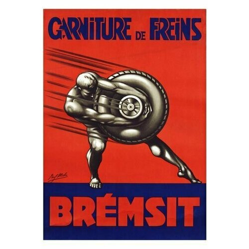 Плакат, постер на холсте иностранный Bremsit. Размер 42 х 60 см