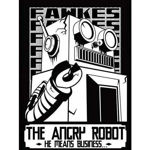 Плакат, постер на бумаге The Angry Robot/Злой Робот/искусство/арт/абстракция/творчество. Размер 60 х 84 см