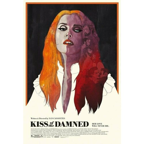 Плакат, постер на бумаге Поцелуй проклятой (Kiss of the Damned), Ксан Кассаветис. Размер 30 х 42 см