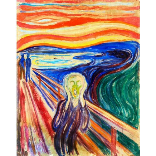 Плакат, постер на холсте Edvard Munch-The Scream/Эдвард Мунк-Крик. Размер 21 х 30 см