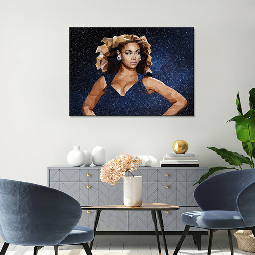 Картина/Картина на холсте для интерьера/Картина на стену/Картина для кухни/ - Beyonce полигональный космос 40х60
