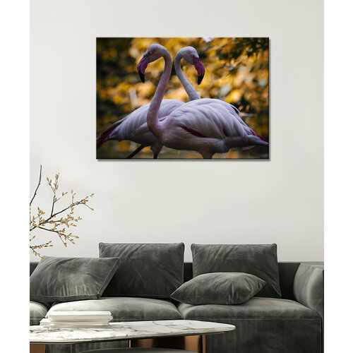 Картина/Фламинго/Розовый Фламинго/Фламинго в воде/ - Фламинго (15) 50х70