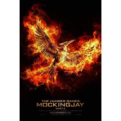 Плакат, постер на холсте Голодные игры: Сойка-пересмешница. Часть II (The Hunger Games: Mockingjay-Part 2, 2015г). Размер 60 х 84 см