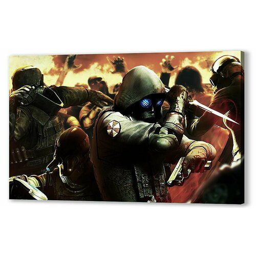 Плакат, постер на холсте Resident Evil. Размер 60 х 84 см