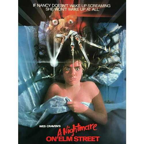 Плакат, постер на холсте A Nightmare on Elm Street/Кошмар на улице Вязов/искусство/арт/абстракция/творчество. Размер 60 х 84 см