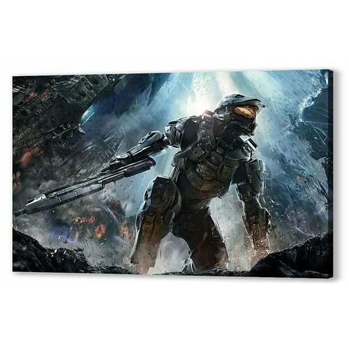 Плакат, постер на холсте Halo 4. Размер 60 х 84 см