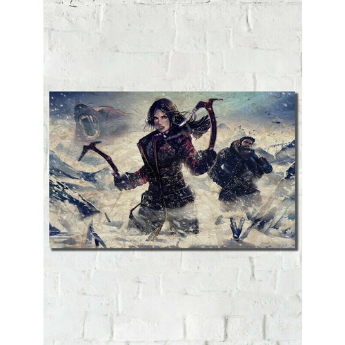 Картина интерьерная на рельефной доске, размер 47х30, материал ОСП игра Rise of the Tomb Raider - 11033 Г