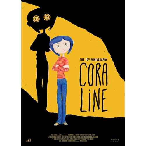 Плакат, постер на бумаге Коралина в Стране Кошмаров (Coraline, 2009). Размер 60 на 84 см