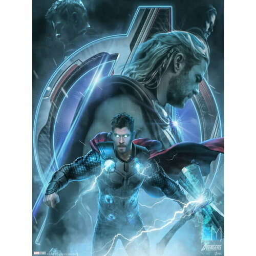 Плакат, постер на холсте Avengers: Endgame Collection /Мстители: Финал/Тор/искусство/арт/абстракция/творчество. Размер 30 на 42 см