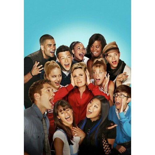 Плакат, постер на бумаге Лузеры (Glee), Брэдли Букер, Брэд Фалчук, Эрик Столц. Размер 60 х 84 см