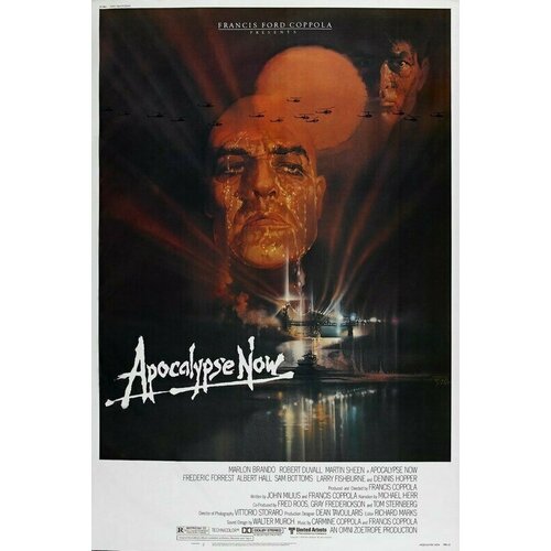 Плакат, постер на холсте Апокалипсис сегодня (Apocalypse Now), Френсис Форд Коппола. Размер 30 х 42 см