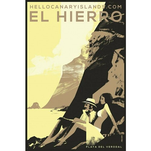 Плакат, постер на холсте El Hierro-Canary Islands/Эль Йерро-Канарские острова. Размер 21 на 30 см