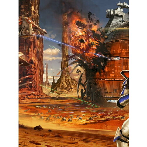 Плакат, постер на холсте Star Wars (Модульные постеры №1)-2/Звездные войны/искусство/арт/абстракция/творчество. Размер 30 х 42 см