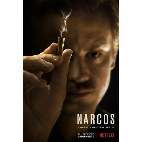 Плакат, постер на бумаге Нарко (Narcos, 2015-2017г). Размер 21 на 30 см