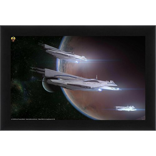 Плакат, постер на холсте Mass Effect. Размер 42х60 см