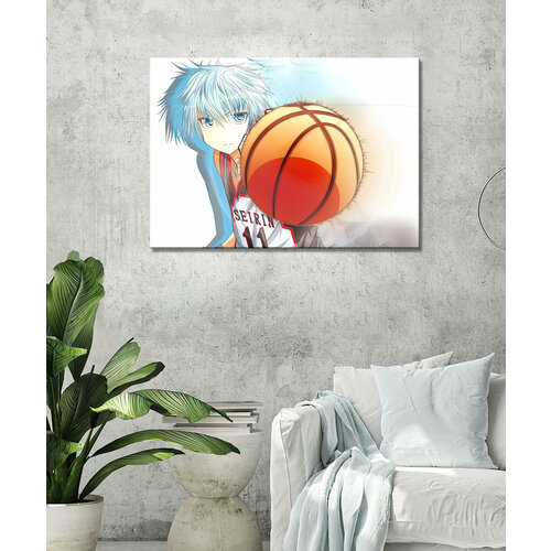 Интерьерная картина на холсте - Баскетбол Куроко с мячом 30х40