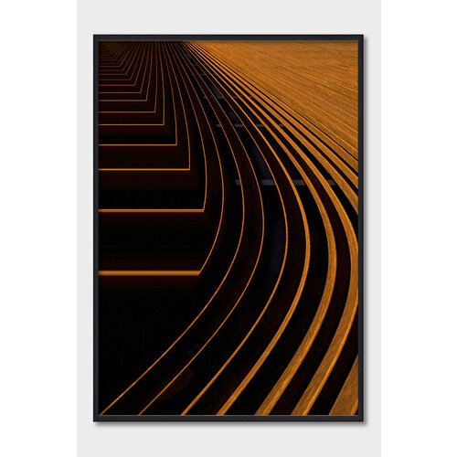 Постер для интерьера Postermarkt, 40х50 см в черной рамке, постер Архитектура #78