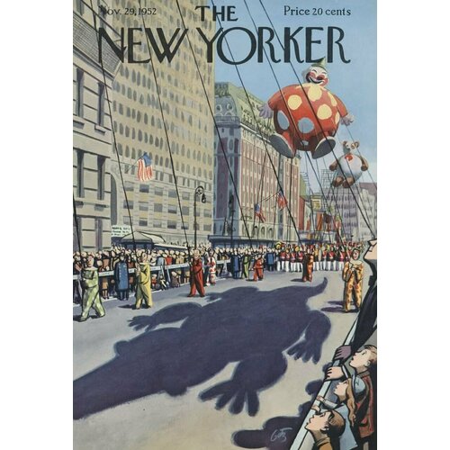 Плакат, постер на холсте The New Yorker (Nov. 29, 1952). Размер 21 х 30 см