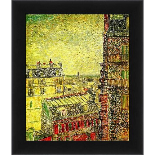 Плакат, постер на холсте View of Paris from Vincent s Room in the Rue Lepic. Винсент Ван Гог. Размер 30 на 42 см