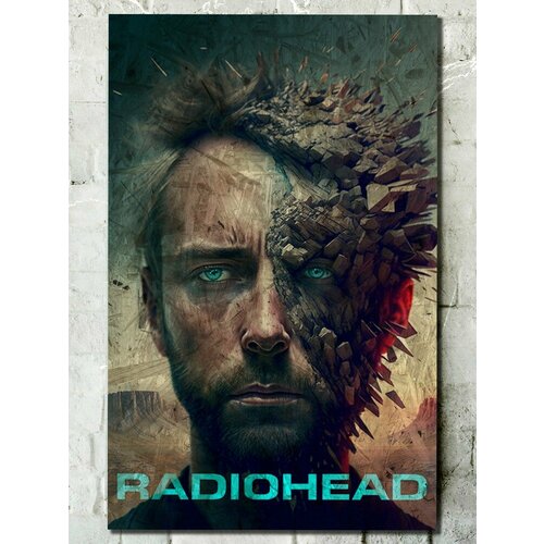 Картина интерьерная на рельефной доске ОСП музыка Radiohead -17171