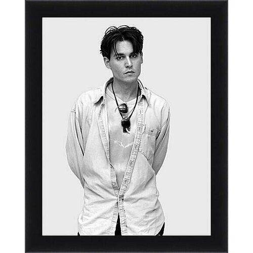 Плакат, постер на холсте Johnny Depp-Джонни Депп. Размер 30 х 42 см