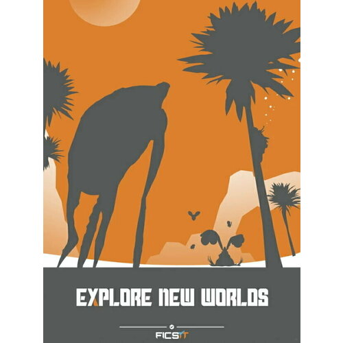 Плакат, постер на бумаге Satisfactory-Explore New Worlds /игровые/игра/компьютерные герои персонажи. Размер 21 х 30 см