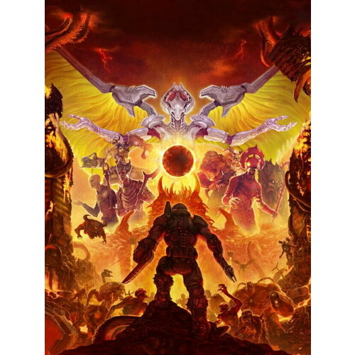 Плакат, постер на бумаге Doom/Дум/игровые/игра/компьютерные герои персонажи. Размер 30 х 42 см