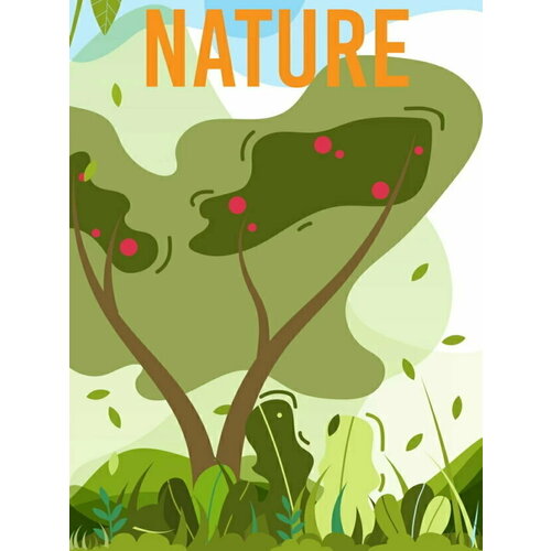 Плакат, постер на холсте Nature/Природа/искусство/арт/абстракция/творчество. Размер 30 х 42 см