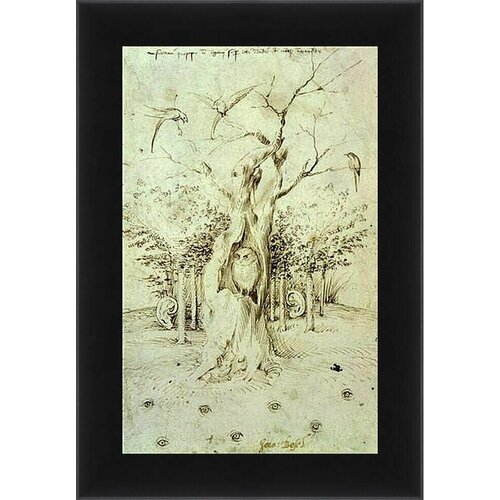 Плакат, постер на бумаге The Trees Have Ears and the Field Has Eyes by Hieronymus Bosch. Иероним Босх. Размер 60 на 84 см