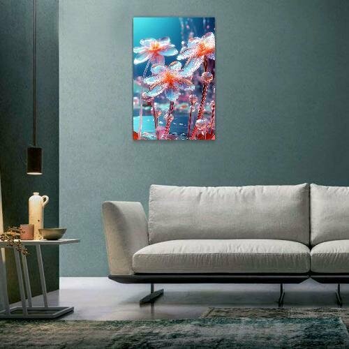Картина на холсте 40x60 Альянс Лес "Волшебный лотос 7" на подрамнике / интерьер/ декор