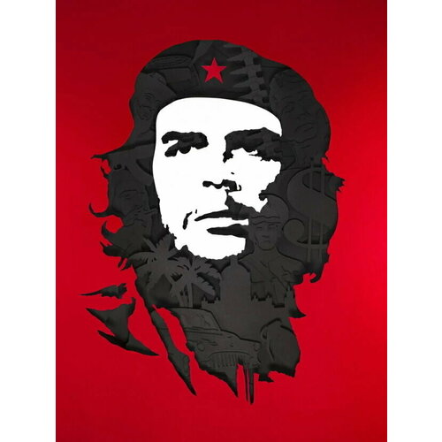 Плакат, постер на холсте Che Guevara/Че Гевара/искусство/арт/абстракция/творчество. Размер 21 х 30 см