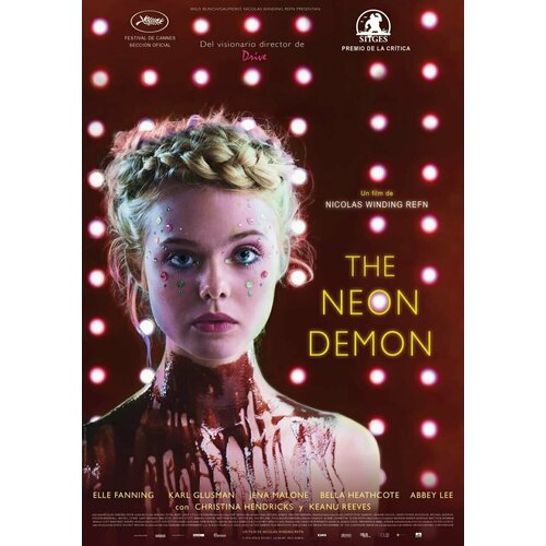 Плакат, постер на бумаге Неоновый демон (The Neon Demon, 2016г). Размер 30 х 42 см