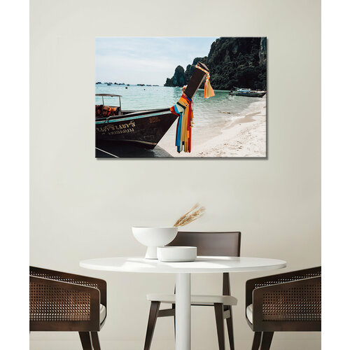 Картина/Картина на холсте для интерьера/Картина на стену/Картина для кухни/ -Тайланд лодки 4 60х80