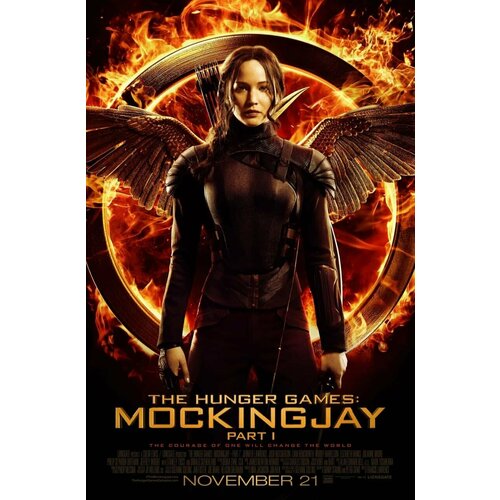 Плакат, постер на холсте Голодные игры: Сойка-пересмешница. Часть I (The Hunger Games: Mockingjay-Part 1, 2014г). Размер 42 х 60 см
