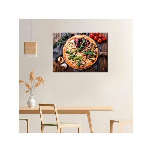 Картина на холсте с подрамником Пицца с оливками 40х60